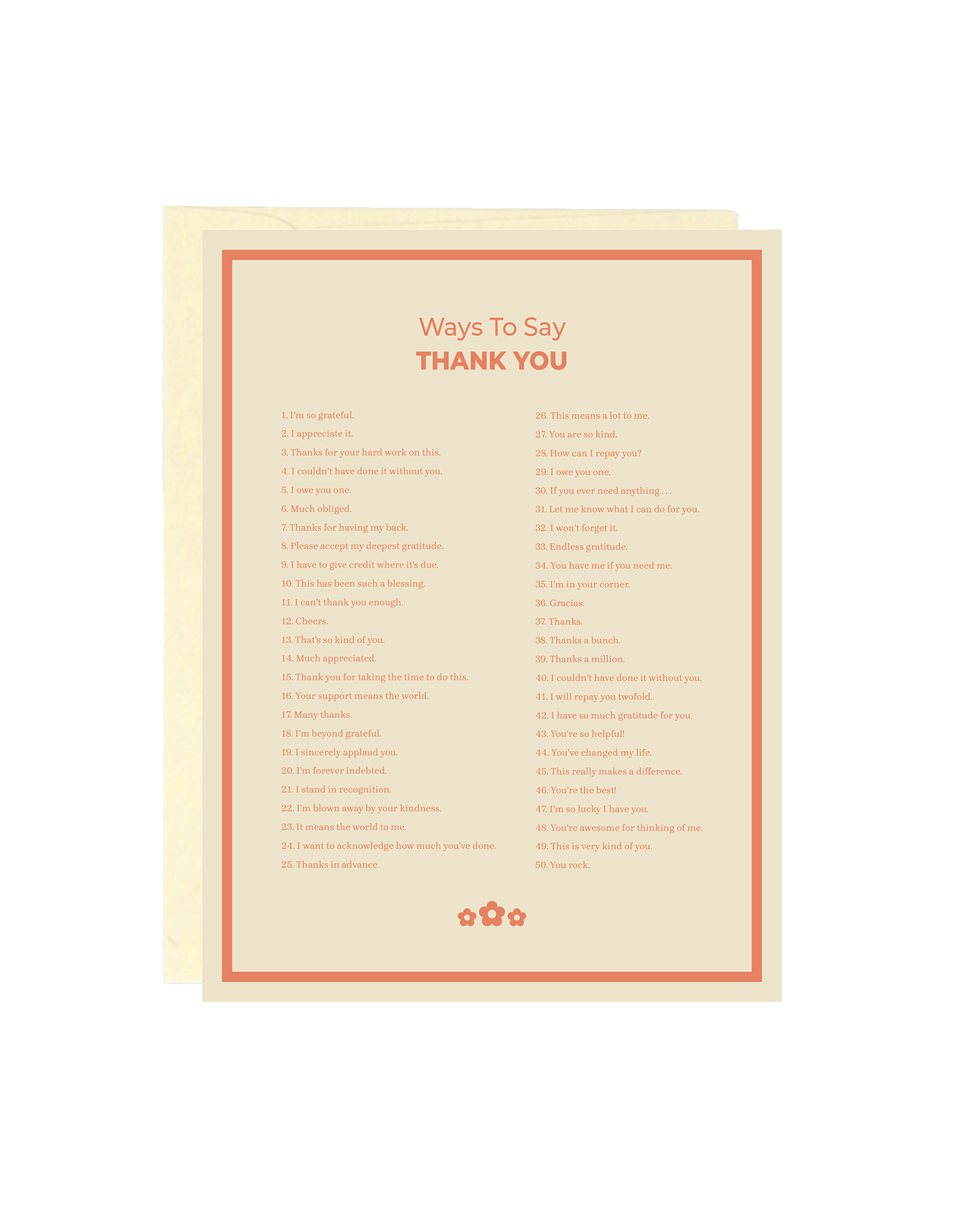 THANK YOU CARD - Ways To Say Thank You – Subtle Art Studios