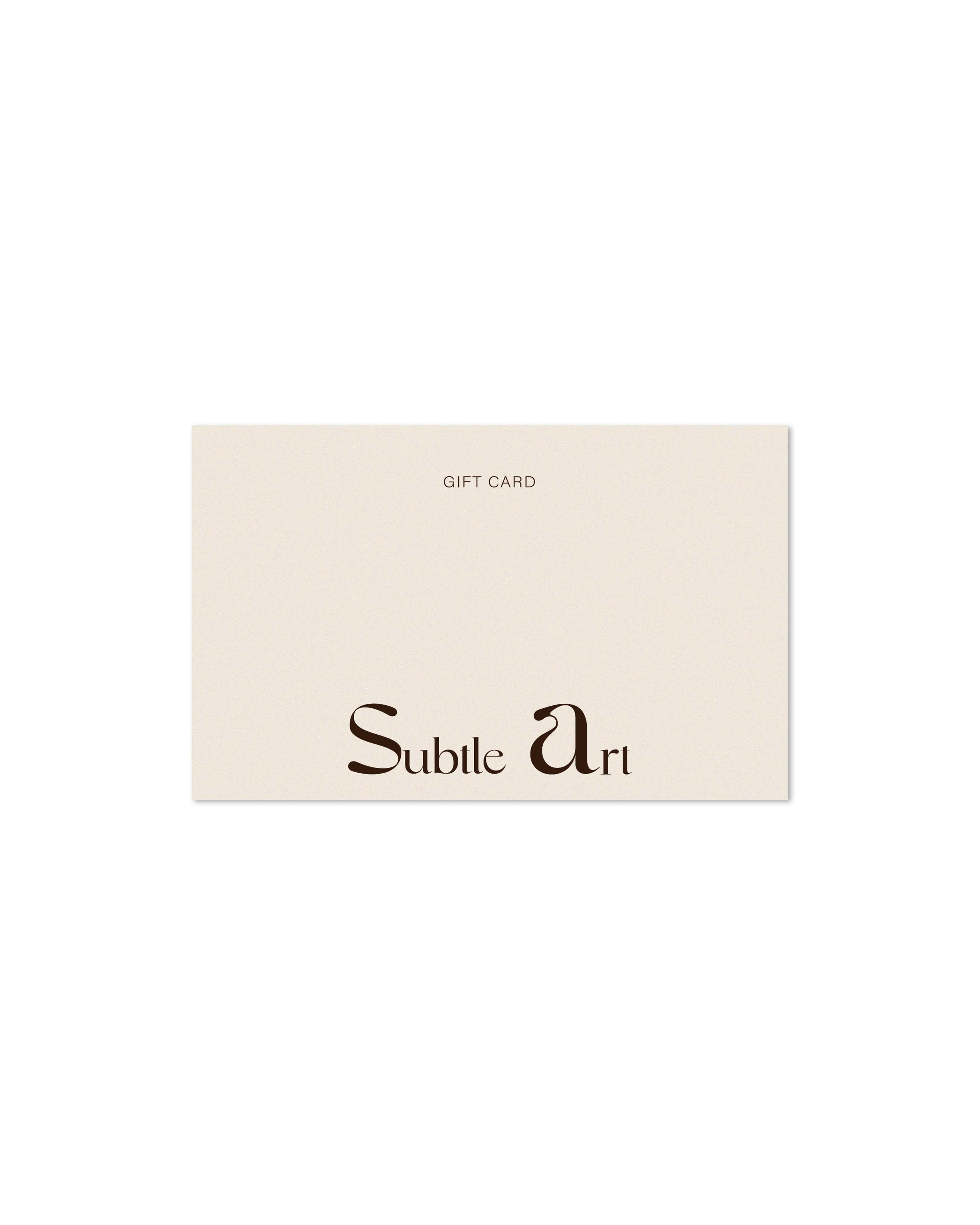 GIFT CARD – Subtle Art Studios
