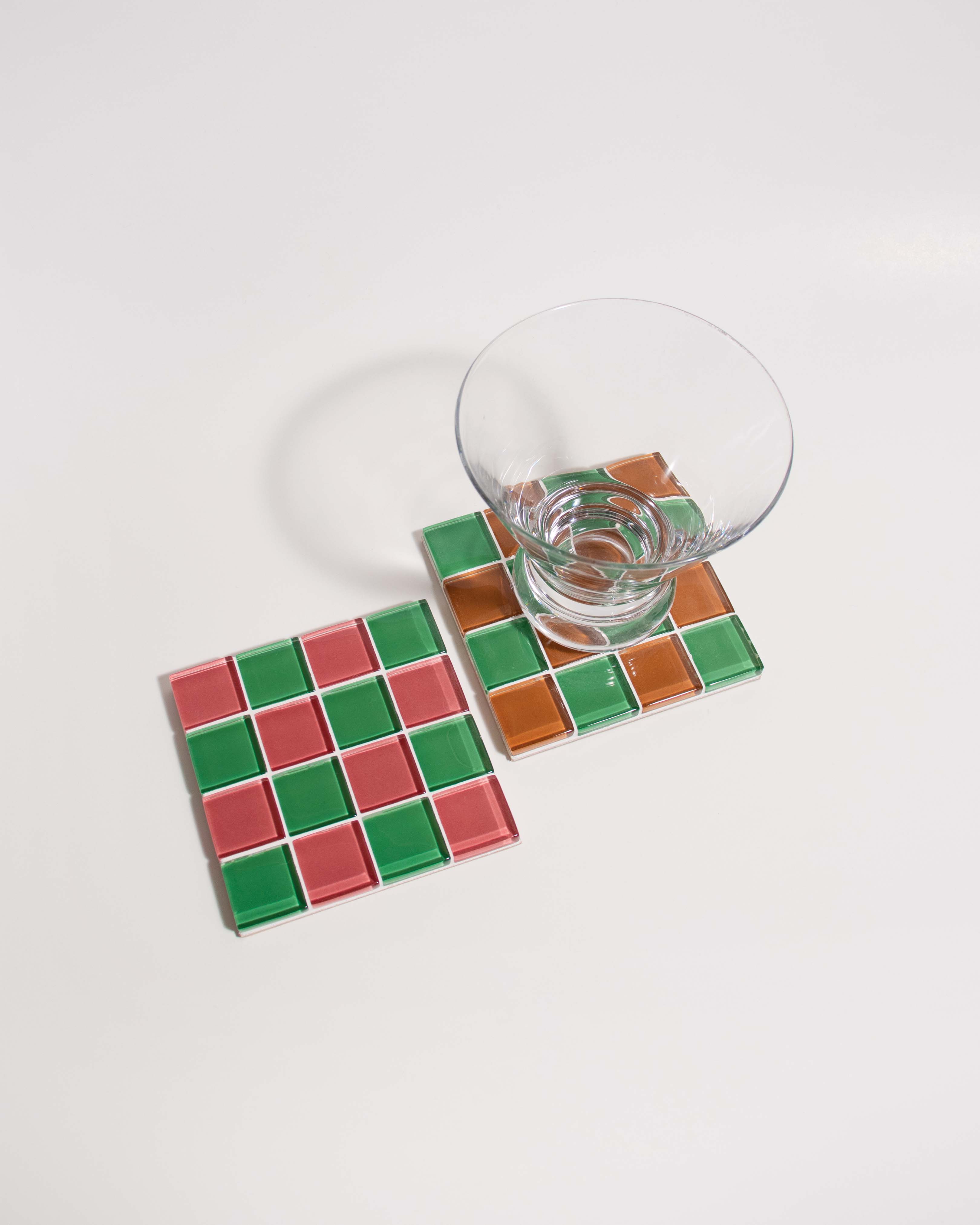 TILE COASTER SET - Holiday Duo – Subtle Art Studios
